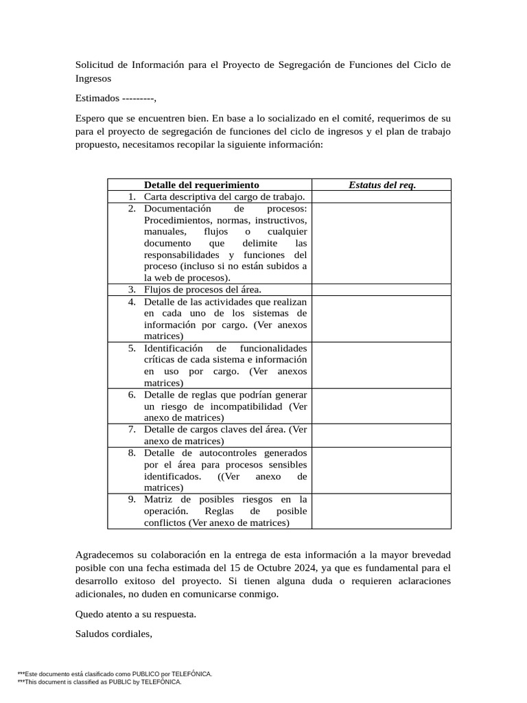 Solicitud de Informacion SOD | PDF | Matriz (Matemáticas)