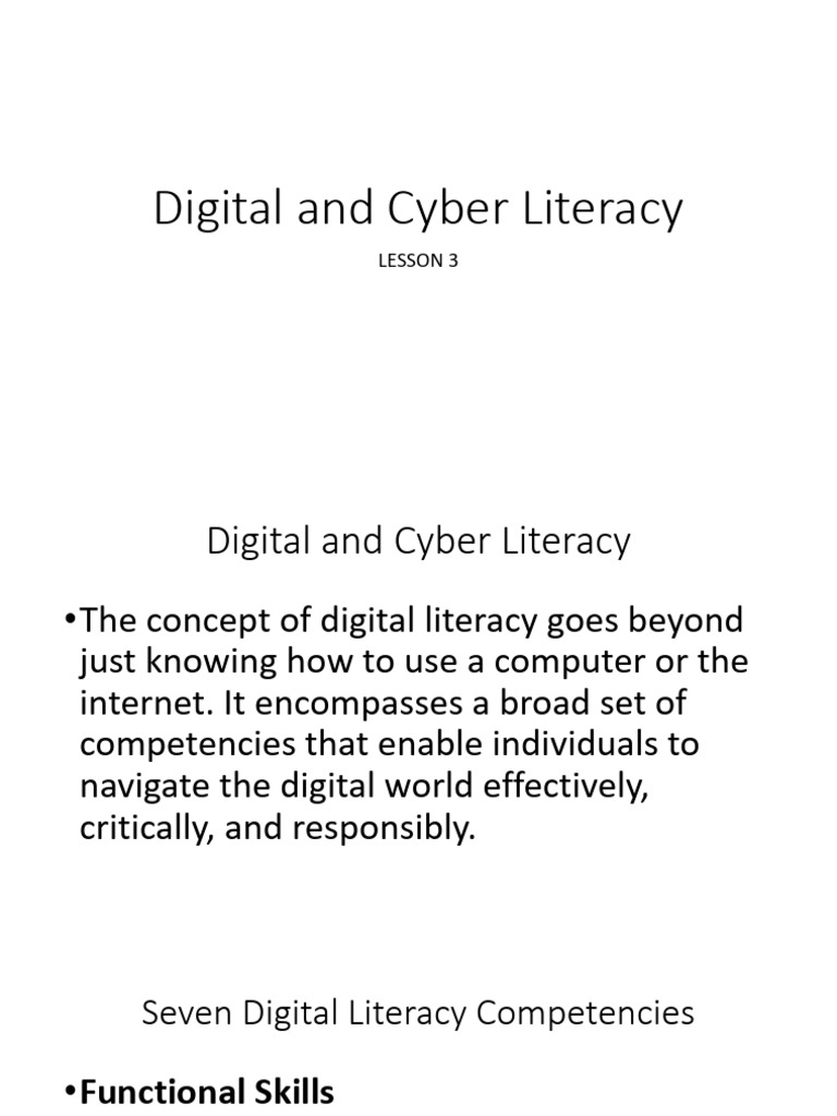 Digital and Cyber Literacy | PDF | Social Media | Popular Culture ...