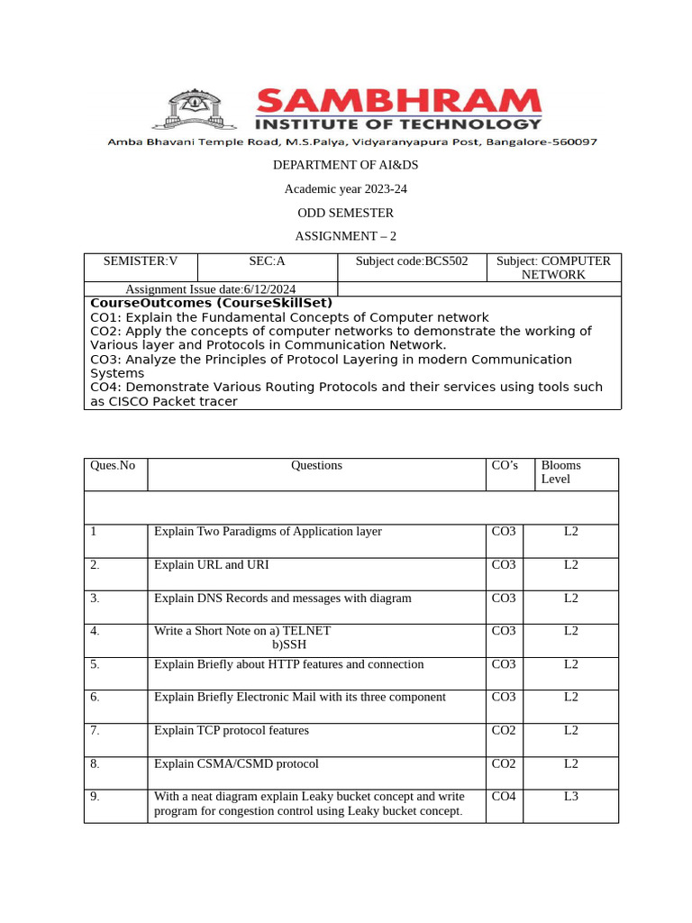 CN Assignment-2 | PDF