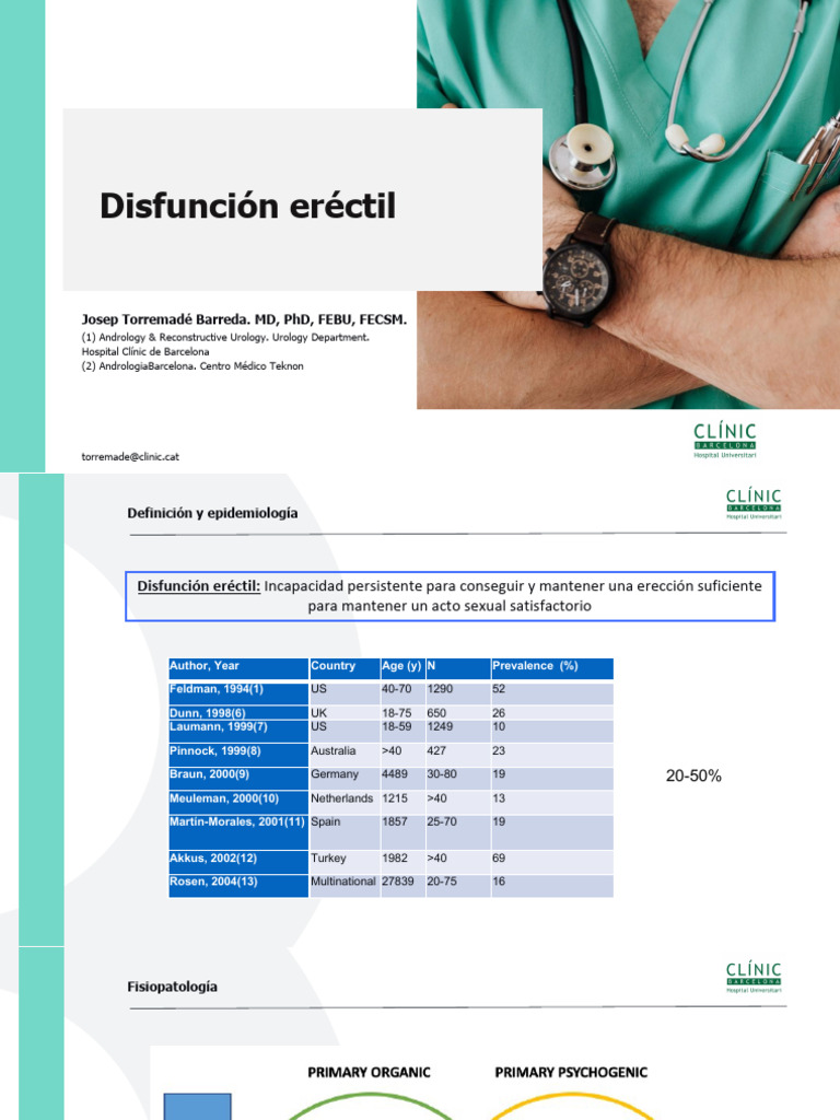 Disfunción Eréctil: Diagnóstico y Tratamiento | PDF | Disfunción ...
