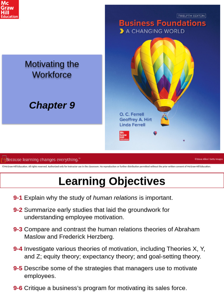 Ferrell 12e PPT Ch09 Rev | PDF | Motivational | Motivation