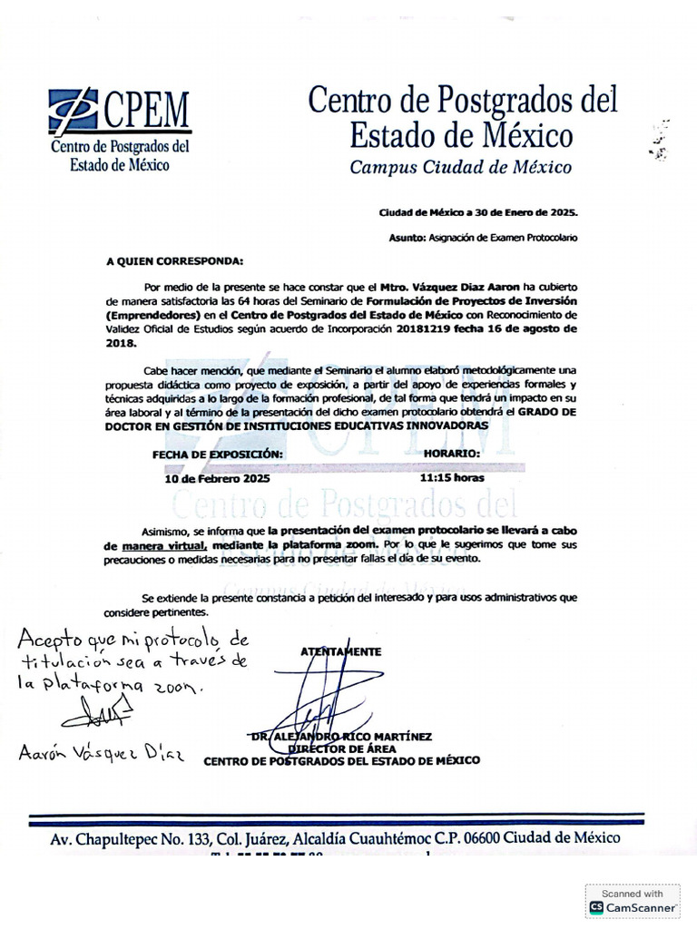 Protocolo de Titulación - AVD | PDF