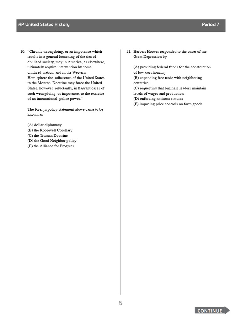 APUSH Period 7 Test 1-5 | PDF