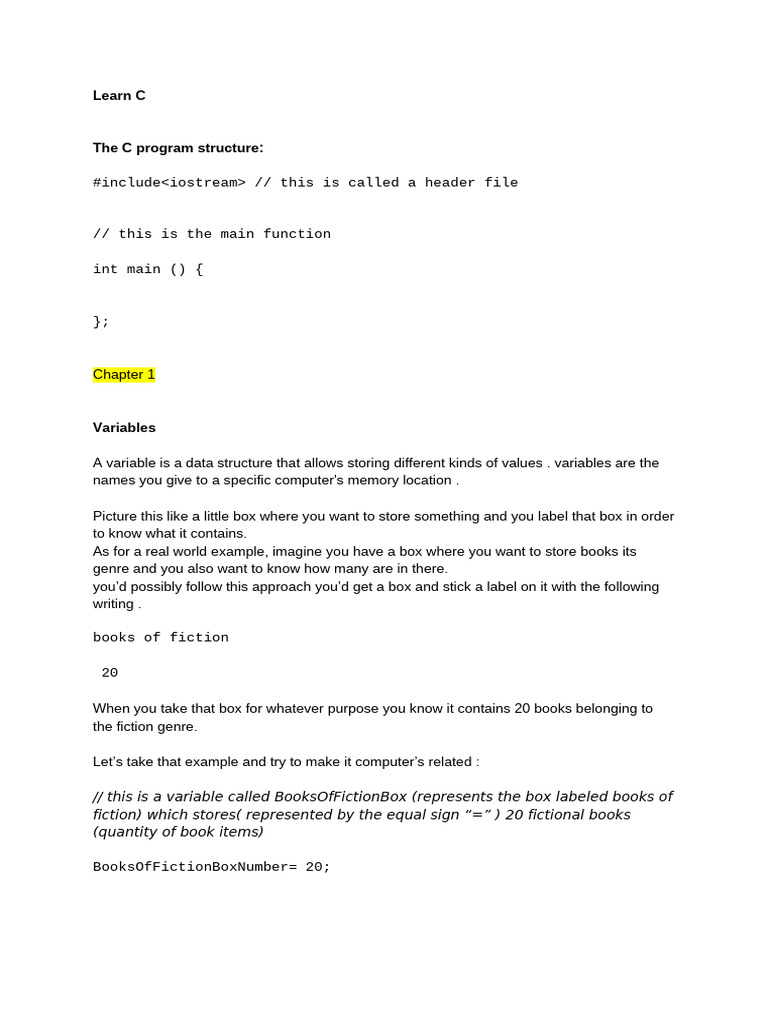 Learn C | PDF | Parameter (Computer Programming) | Pointer (Computer Programming)