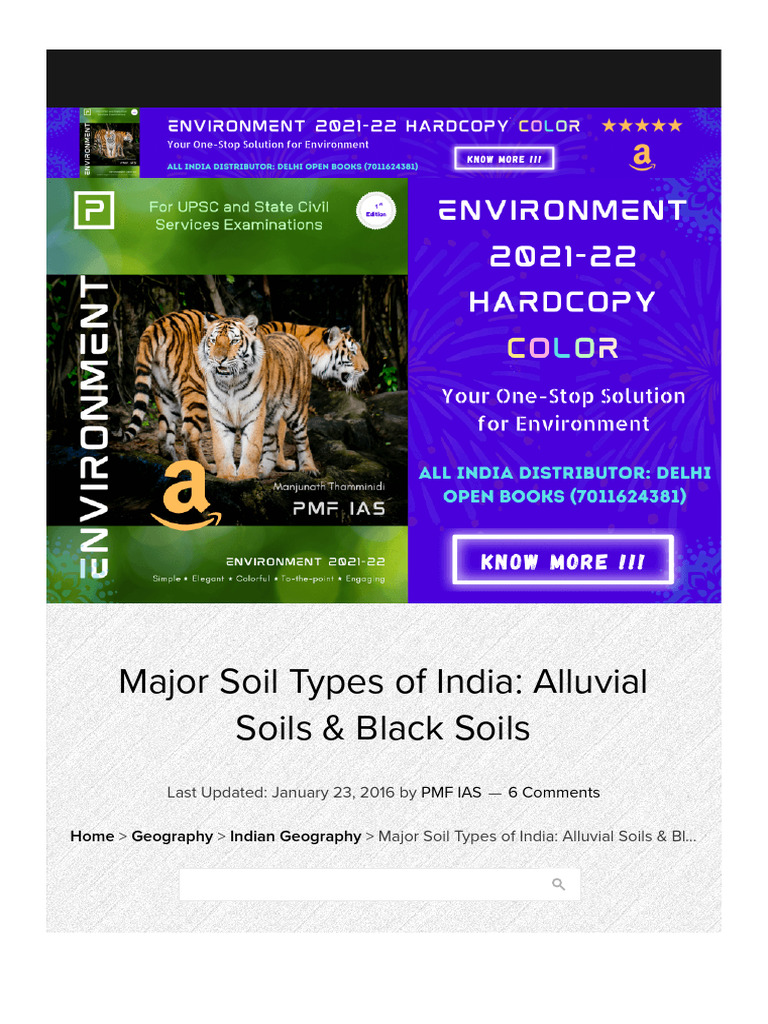 Major Soil Types of India- Alluvial Soils & Black Soils - PMF IAS | PDF ...