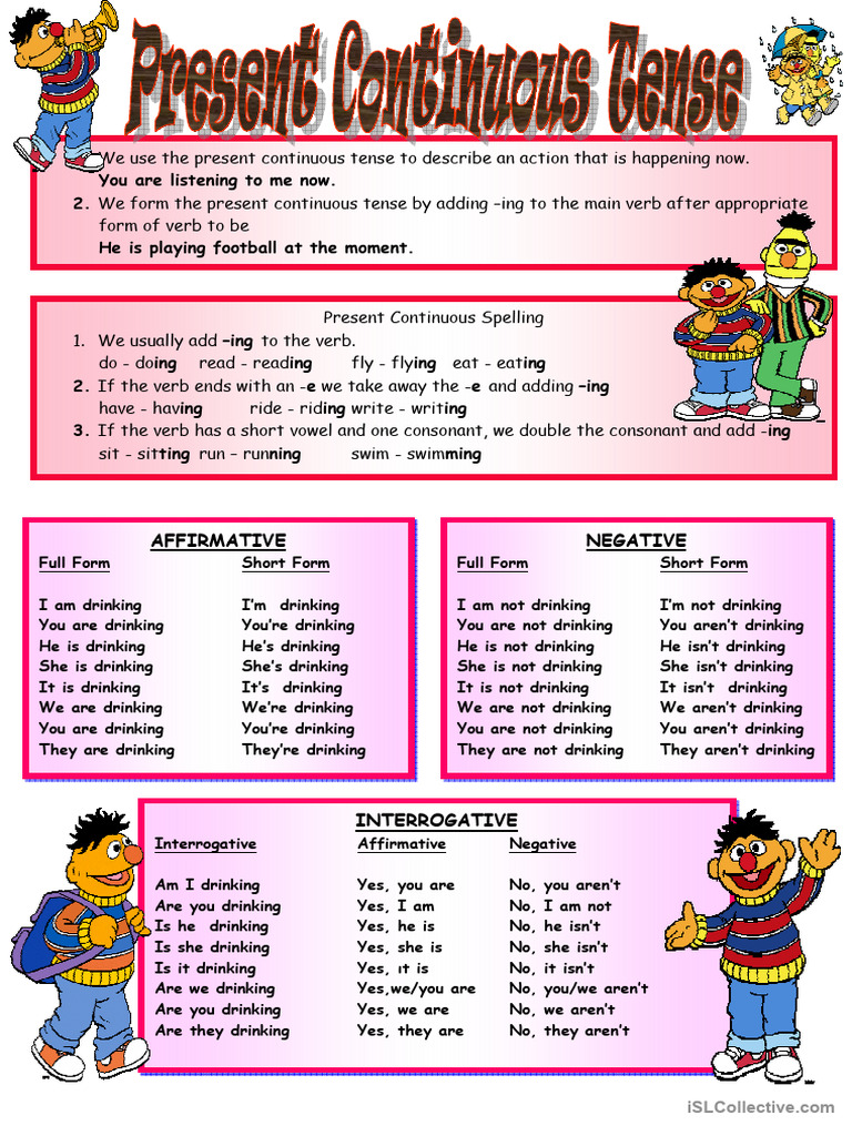 Present Continious Tense | PDF | Syntax | Grammar