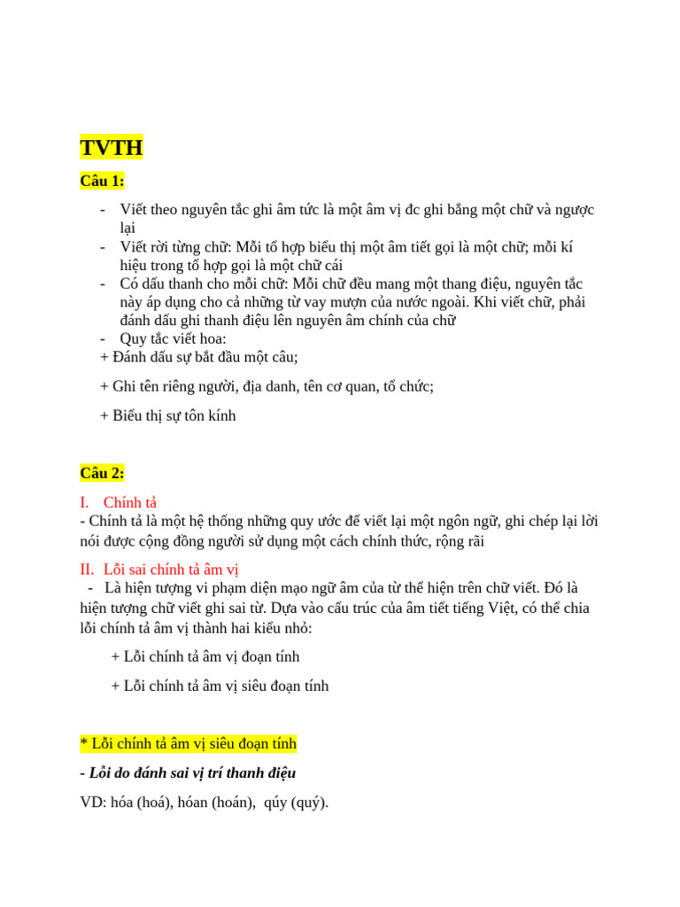 Đề-Cương-DLNN-TVTH-1 | PDF