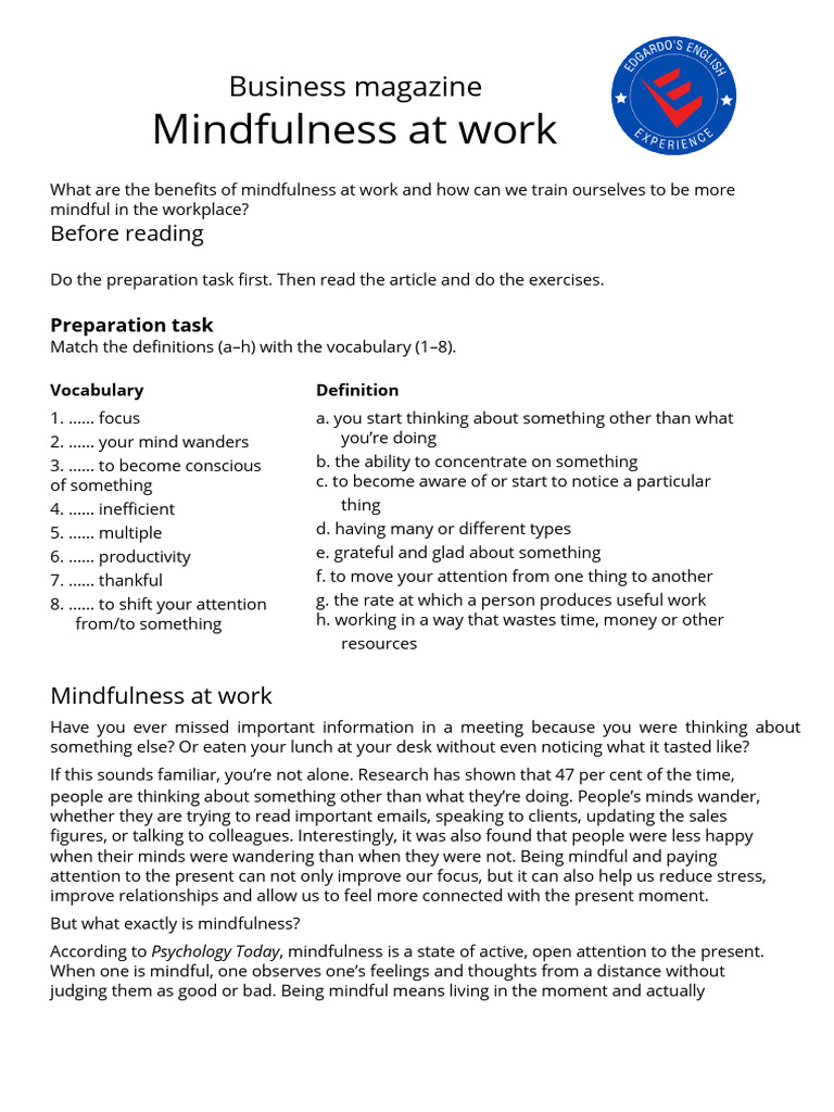 Mindfulness | PDF | Mindfulness | Meditation