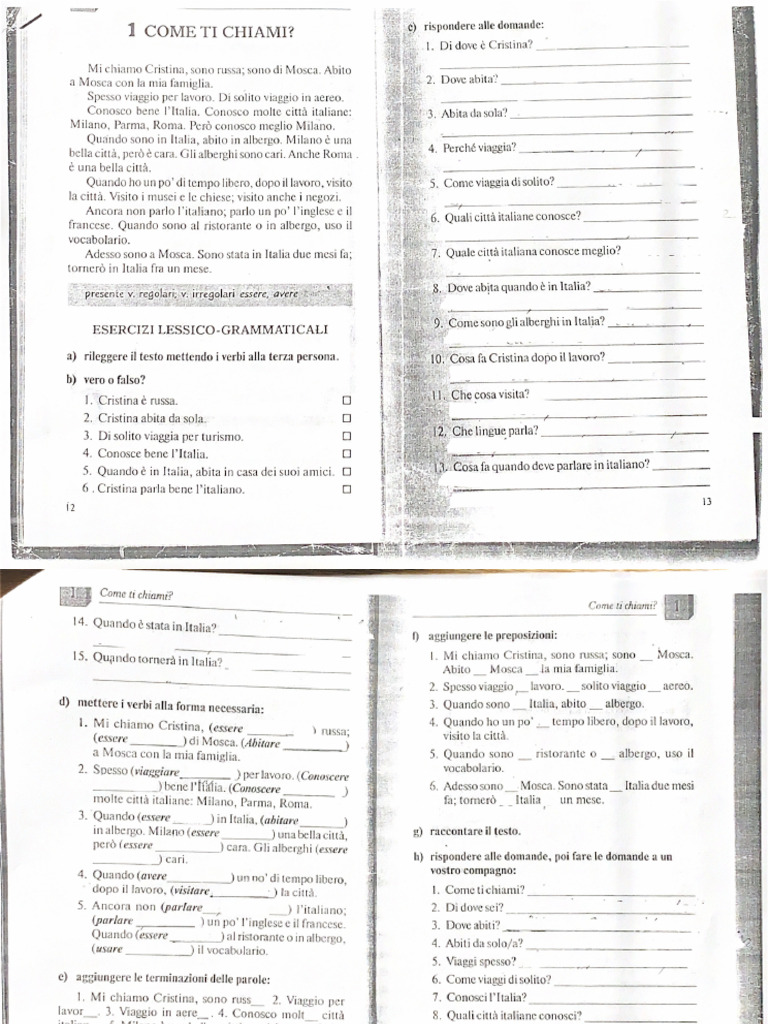 Come Ti Chiami | PDF