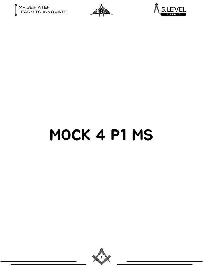 P1 Mock 4 Ms. | PDF