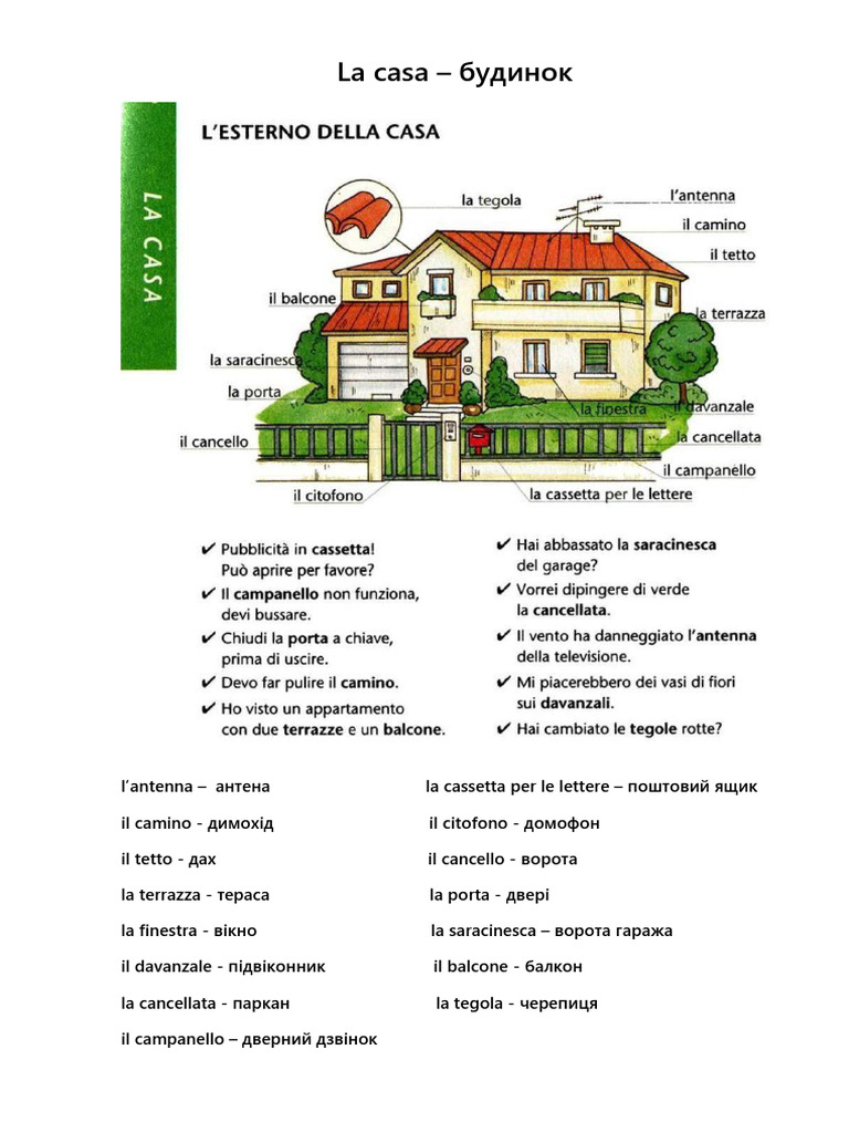 Lessico 3. La casa (1) | PDF