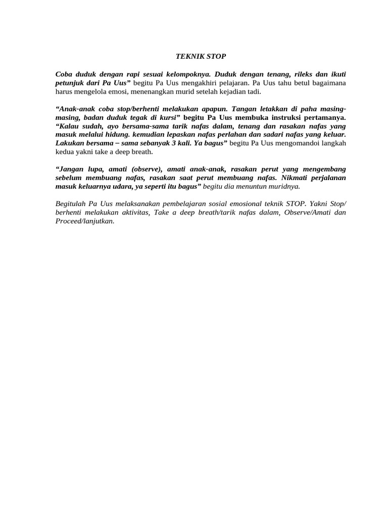 Teknik Stop | PDF