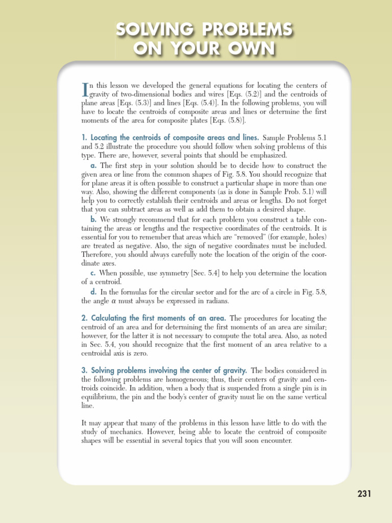 Lista Cap 5 Problemas 5.1 5.33 | PDF | Area | Beam (Structure)