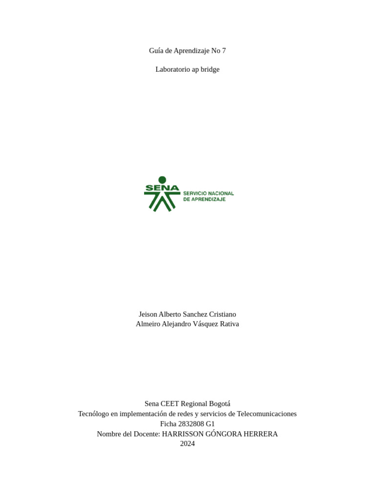 LABORATORIO AP BRIDGE | PDF