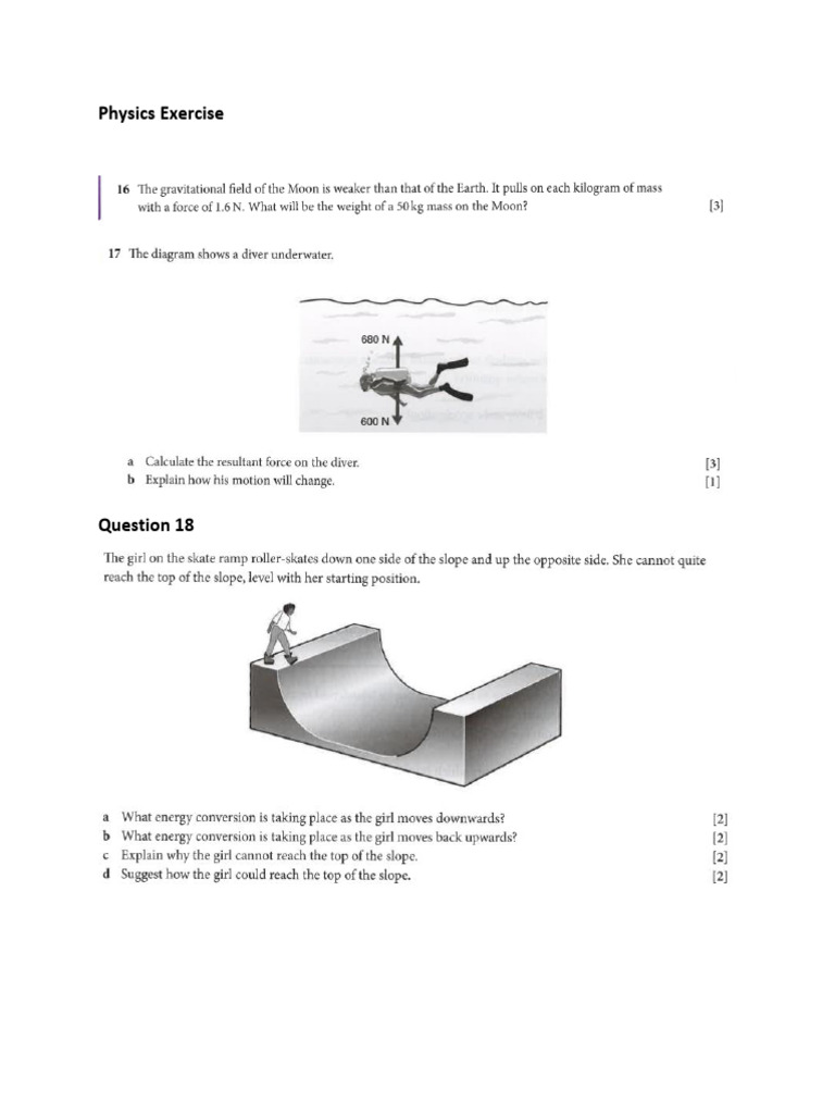 Physics Exercise 222 | PDF