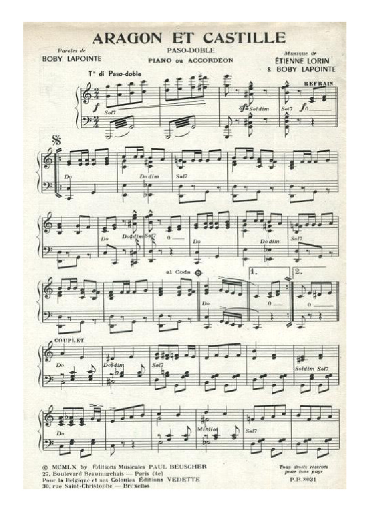 aragon castille partition | PDF