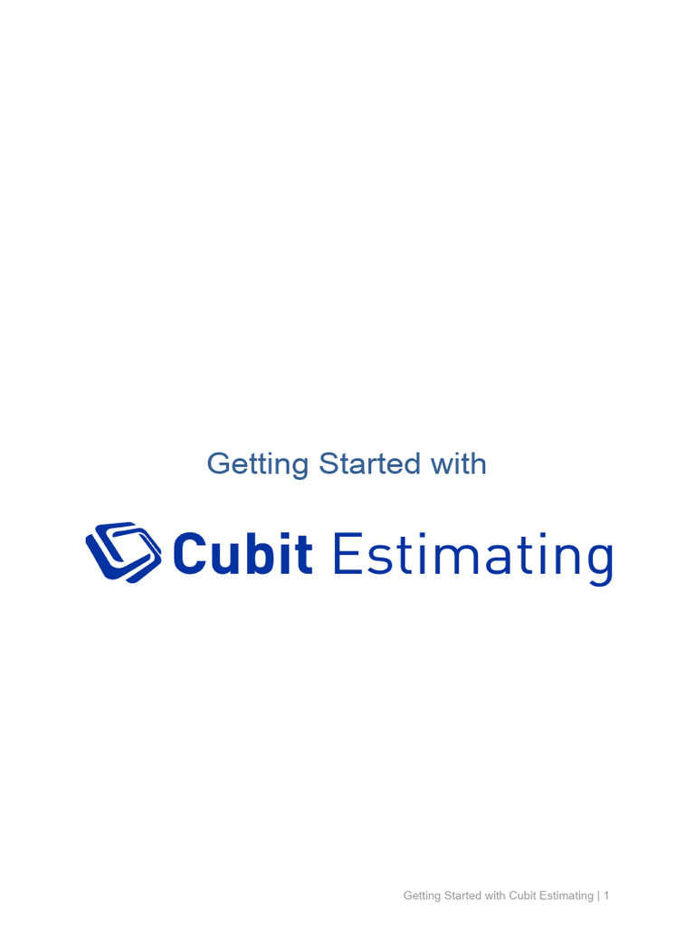 Cubit Estimating Getting Started Guide AU | PDF | Microsoft Excel | Area