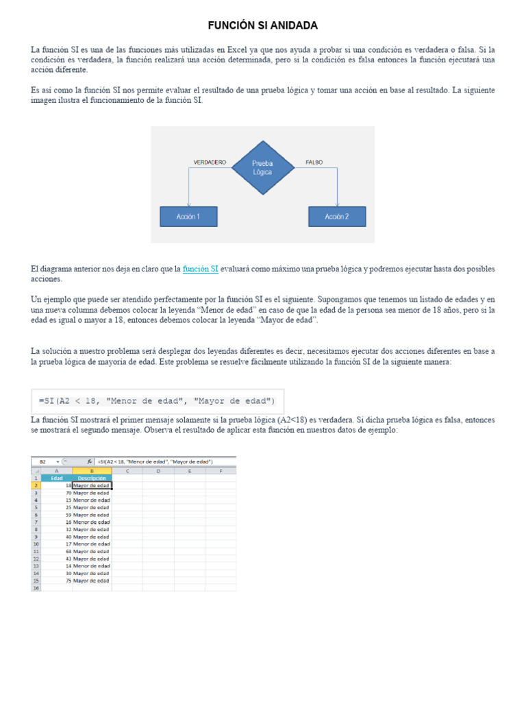 Explicacion Función Si Anidada | PDF | Lógica