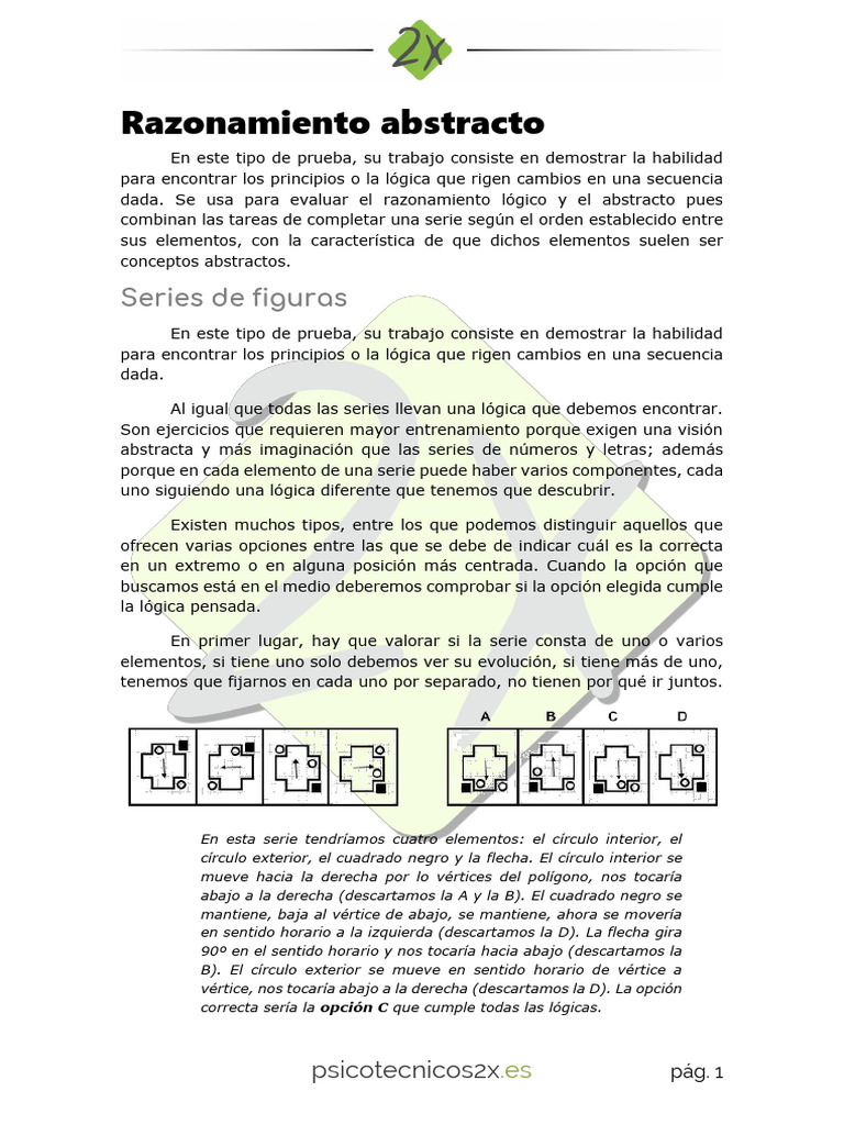 Razonamiento Abstracto | PDF | Matriz (Matemáticas) | Lógica