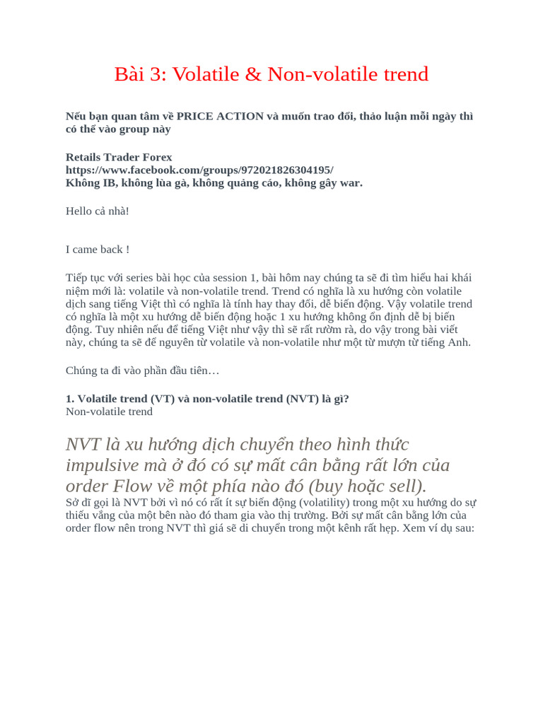 Bài 4 Volatile & Non-volatile trend (1) | PDF