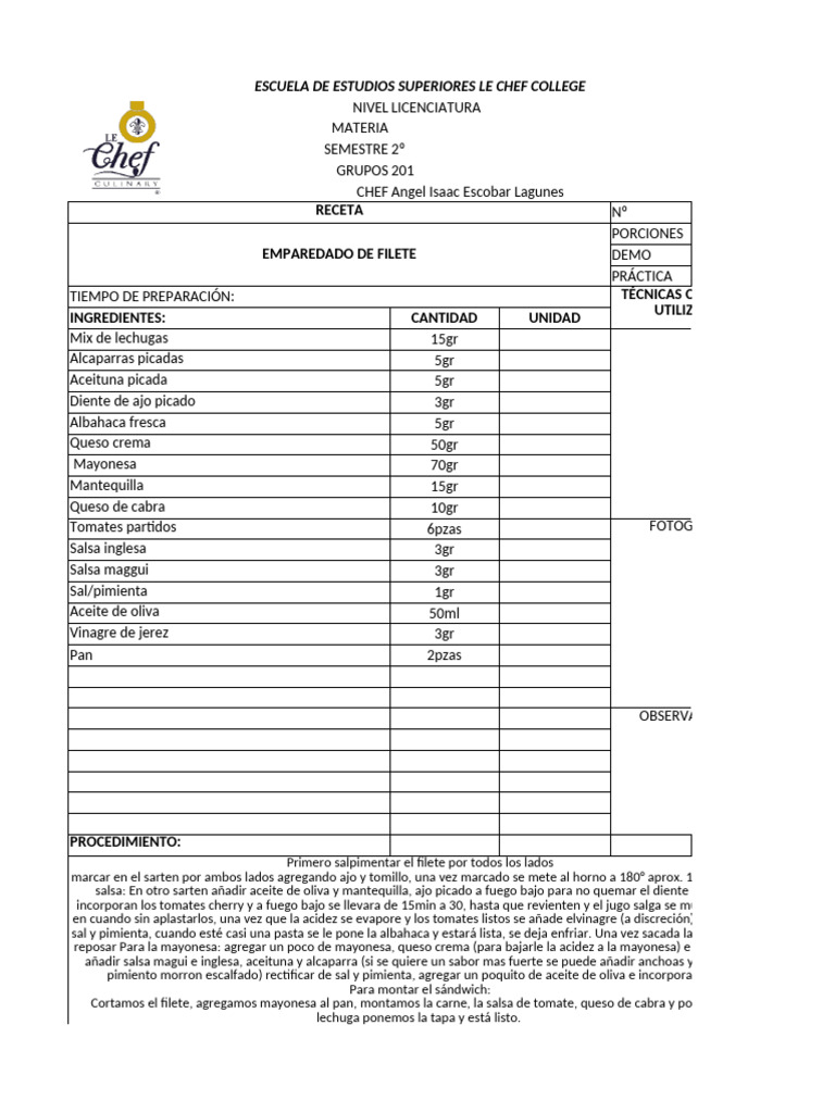 Cuadernillo Bases 2 Fernando Limon | PDF | Mayonesa | Fumar (cocinar)