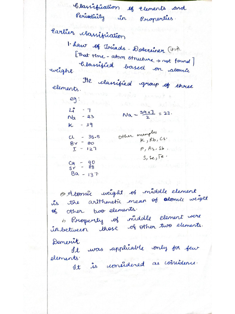 Classification of Elements | PDF