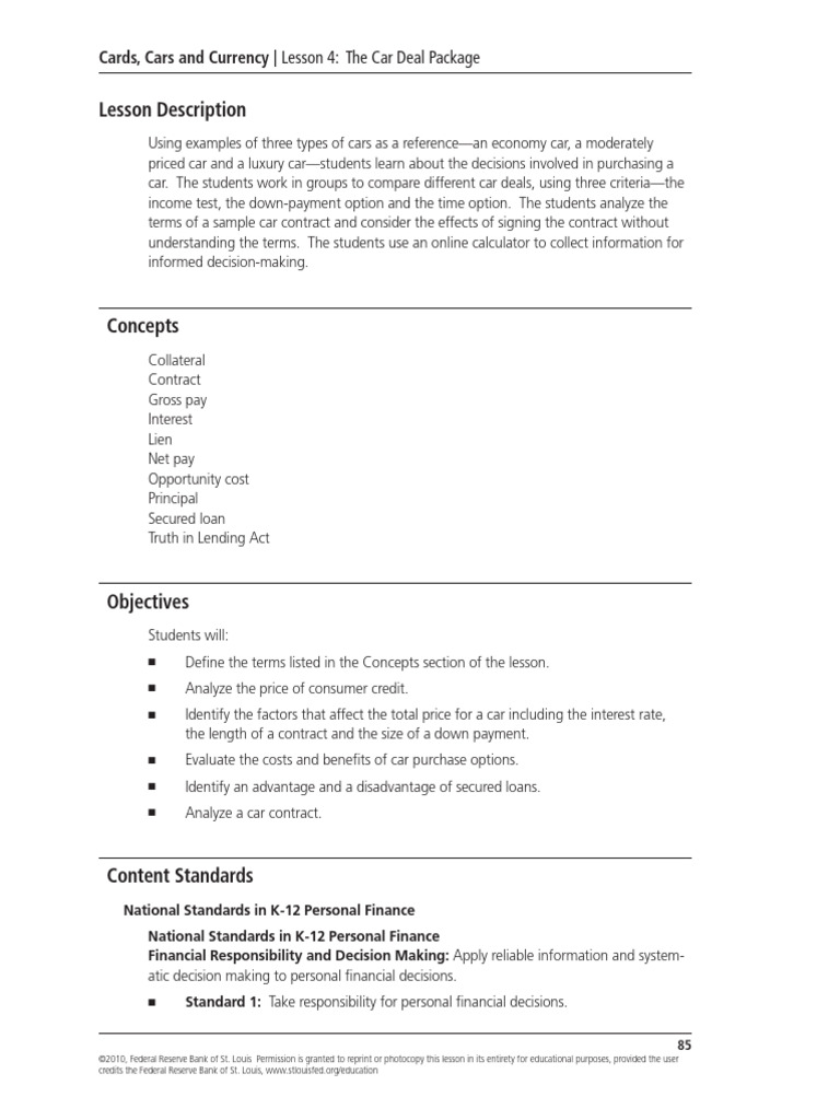 Car Purchase Decision-Making Guide | PDF | Loans | Interest