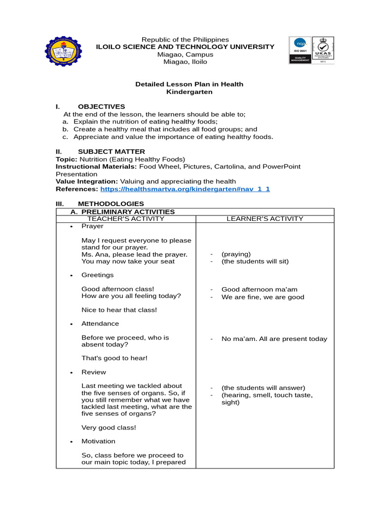 DLP-in-HEALTH | PDF | Healthy Diet | Diet (Nutrition)