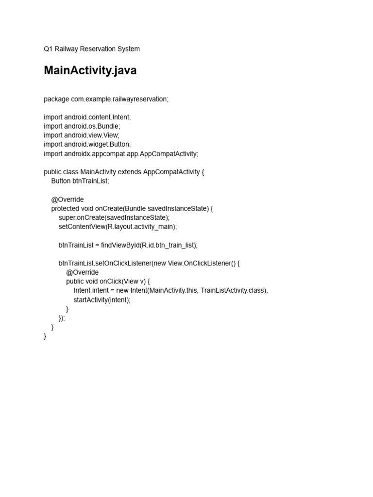 Railway Reservation System | PDF | Android (Operating System) | System Software