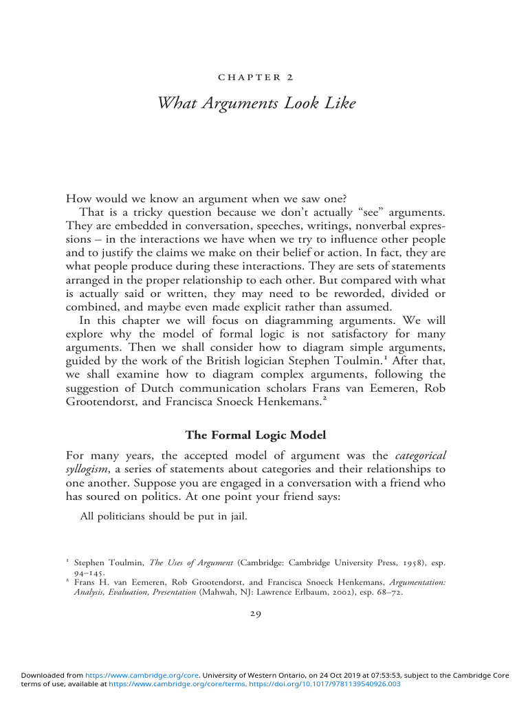 03 Zarefsky - The Practice of Argumentation - CH 2 | PDF | Argument | Evidence