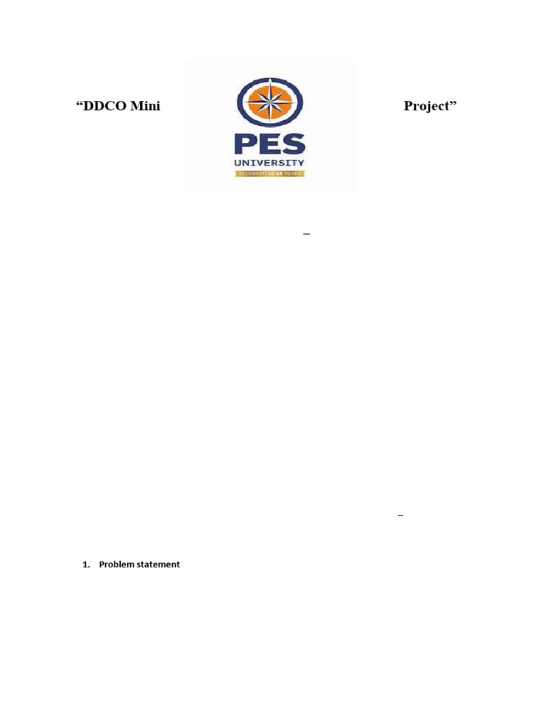 DDCO Mini-Project: Digital Circuit Design | PDF