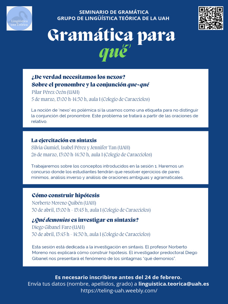 Seminario Gramática para qué | PDF