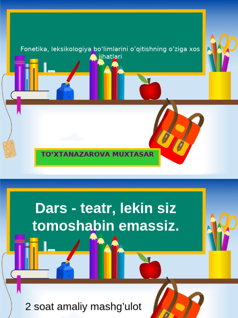 Fonetika Va Leksikologiya | PDF