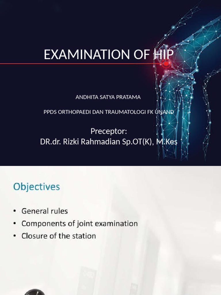 Examination of Hip | PDF