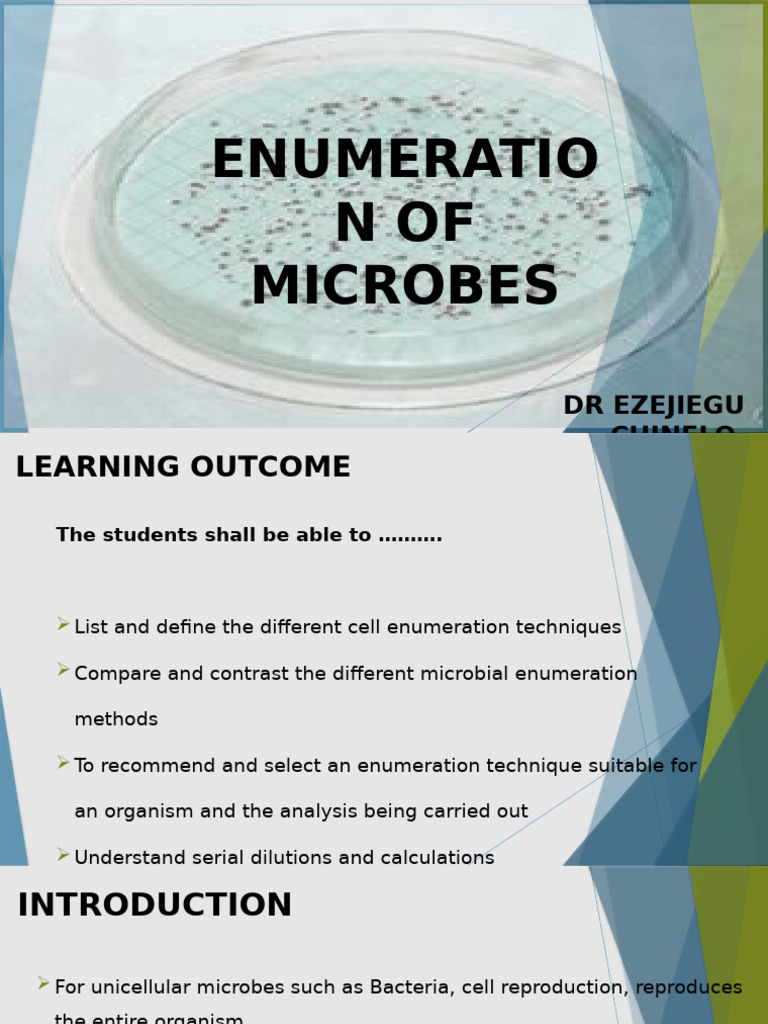 PHM 201 Enumeration of Microbes | PDF | Colony Forming Unit | Absorbance