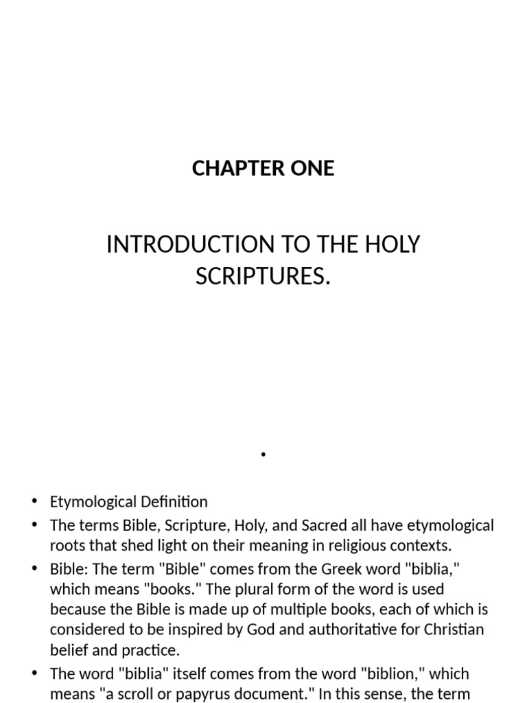 Introduction To Scriptural Studies | PDF | Bible | Revelation
