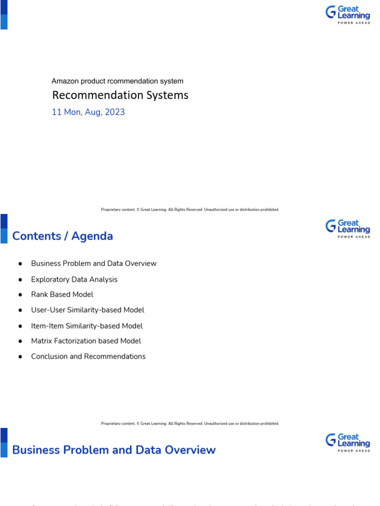 Amazon Product Recommendation System | PDF | Quartile | Applied Mathematics