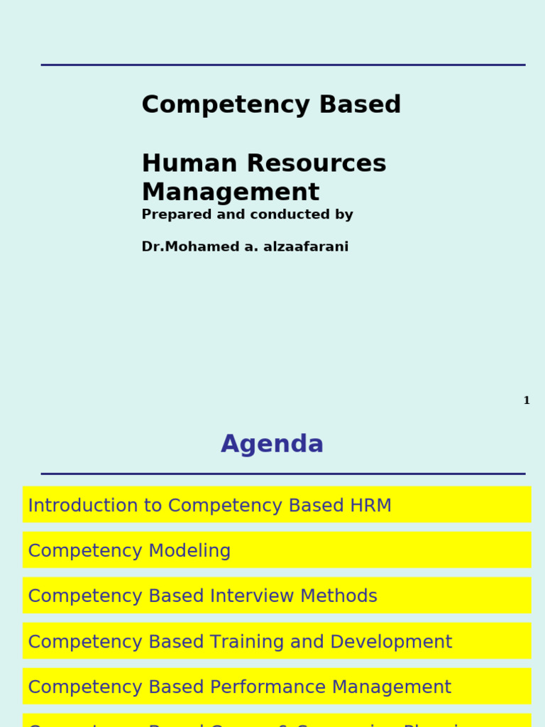 Competency-Based - HR - Management Material | PDF | Competence (Human Resources) | Leadership