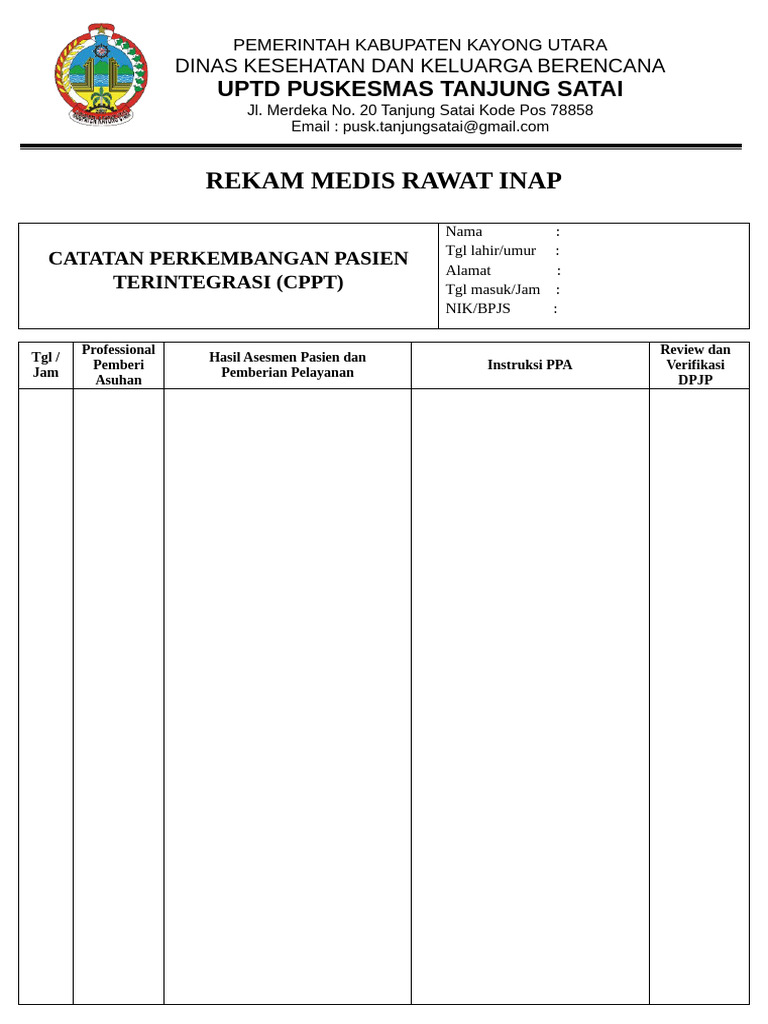 REKAM MEDIS RAWAT INAP | PDF