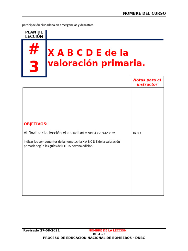 Valoración Primaria XABCDE en Emergencias | PDF | Choque (circulatorio ...