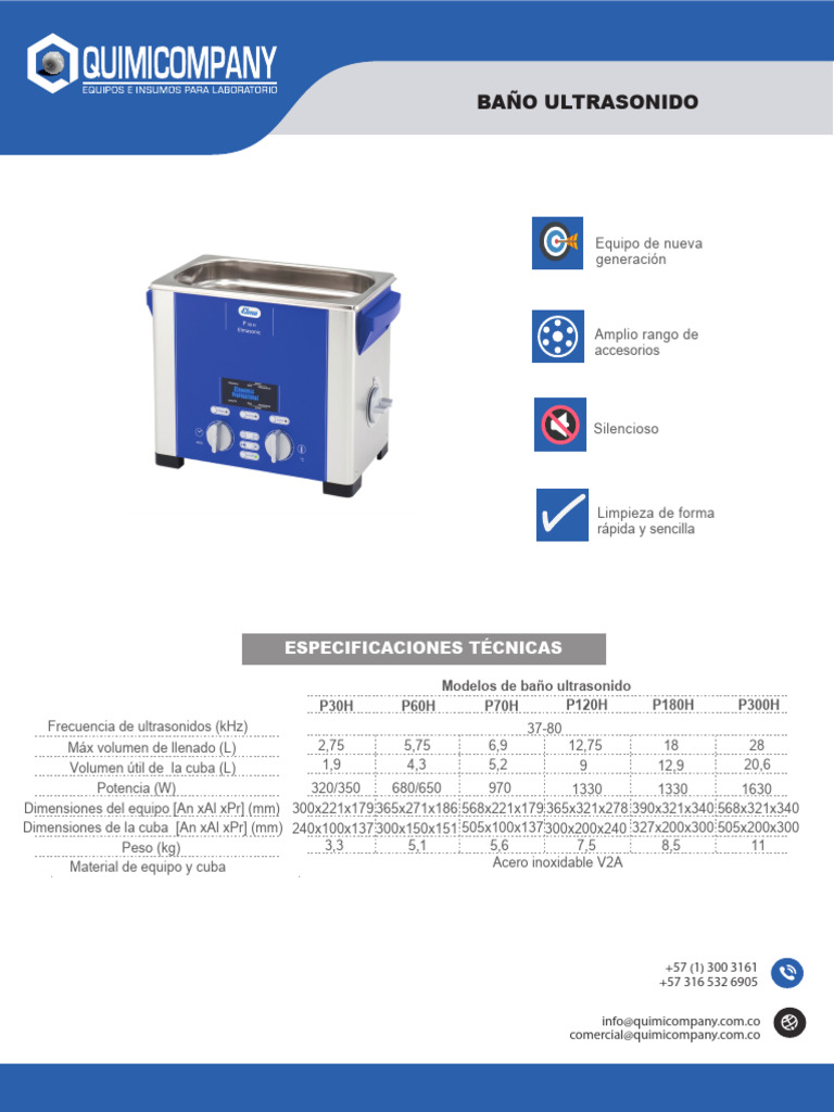 Bañoultrasonido BVAC-02 | PDF