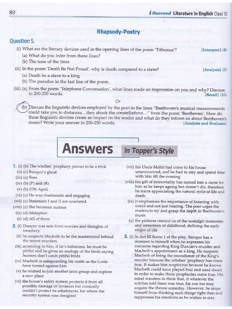 Class 12 English 2 Pre Board 2 | PDF