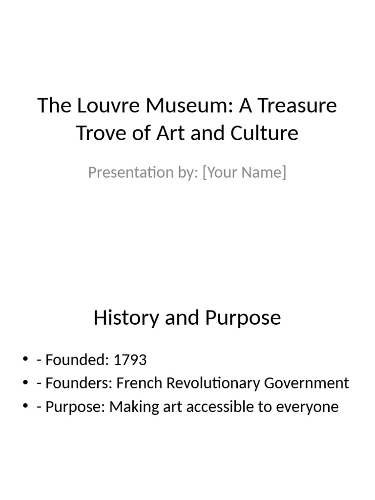 The Louvre Museum: Art and Access | PDF