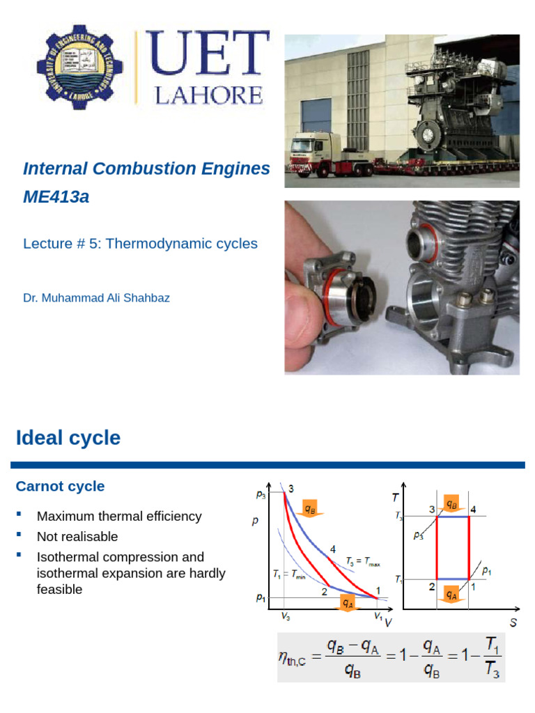 Lecture_5_cycles | PDF | Internal Combustion Engine | Engines