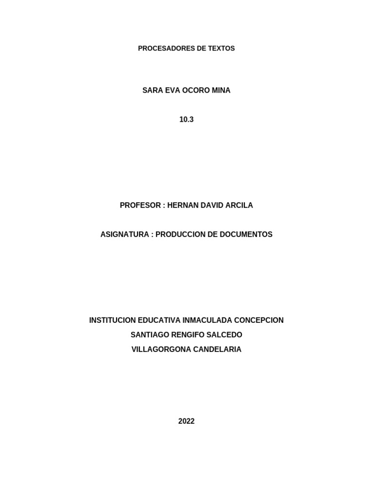 Procesadores de Textos 3 | PDF | Procesador de textos | Informática
