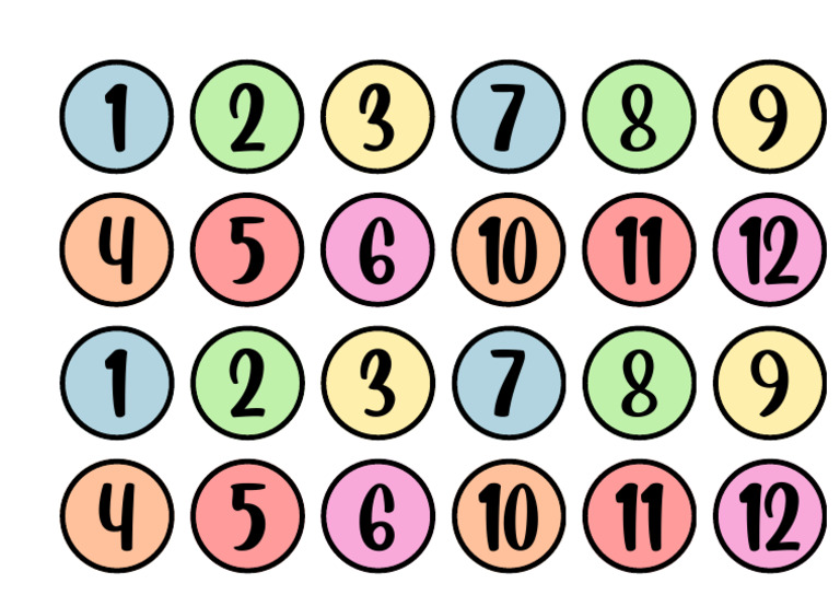 Numbers 1 To 100 Circle Flashcards PDF | PDF