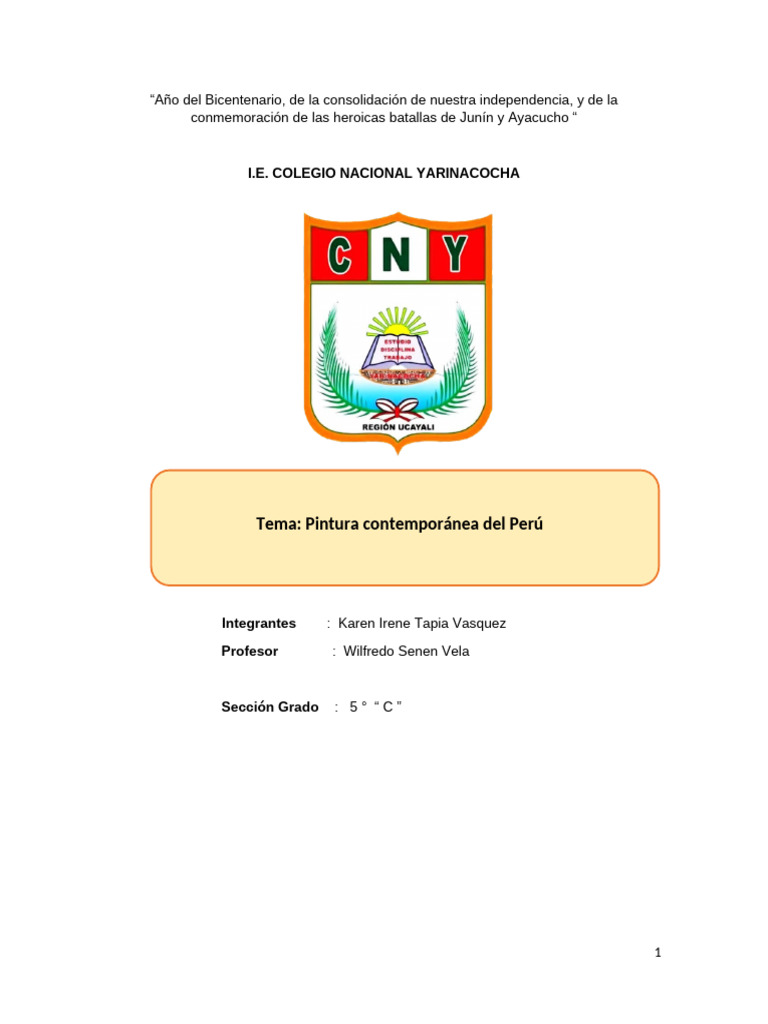 Pintura Contemporánea Del Perú | PDF | Arte abstracto | Perú