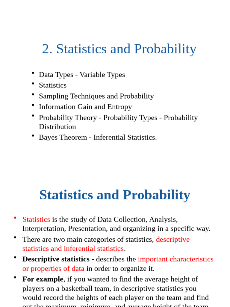 Statistics and Probability | PDF | Sampling (Statistics) | Probability ...