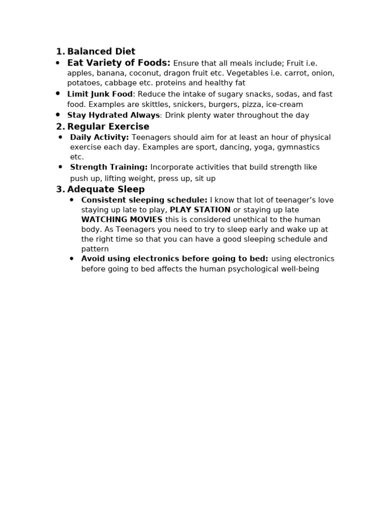 Balanced Diet | PDF