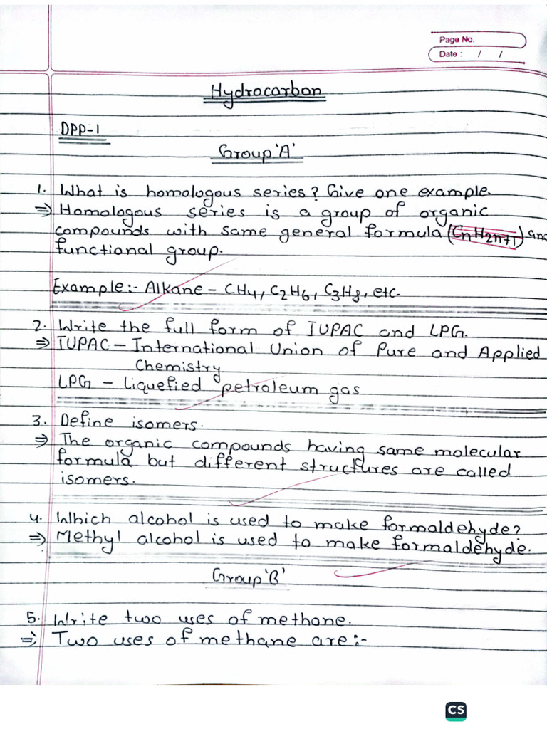 Hydrocarbons DPP Solution | PDF